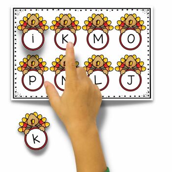Letter Matching Game Uppercase and Lowercase: Turkey Theme | Made By ...