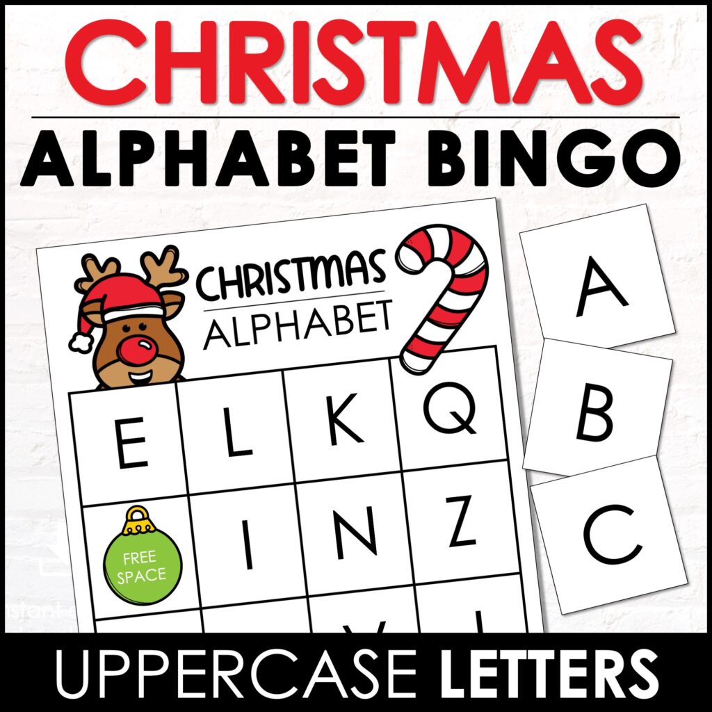 Christmas Alphabet Fluency BINGO - Uppercase Letters Only | Made By ...