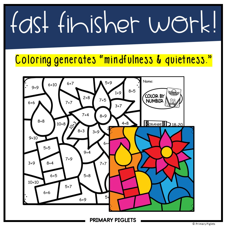 LAS POSADAS COLOR BY NUMBER CODE ADDITION CHRISTMAS AROUND THE WORLD ...