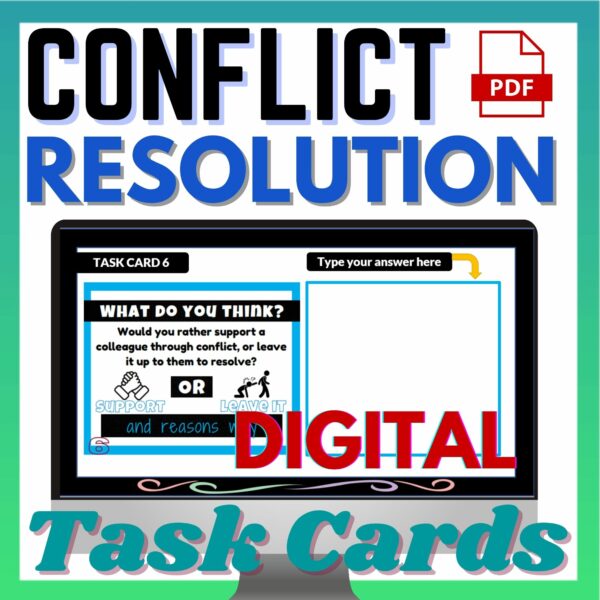 Conflict Resolution Digital Task cards - No prep | Made By Teachers