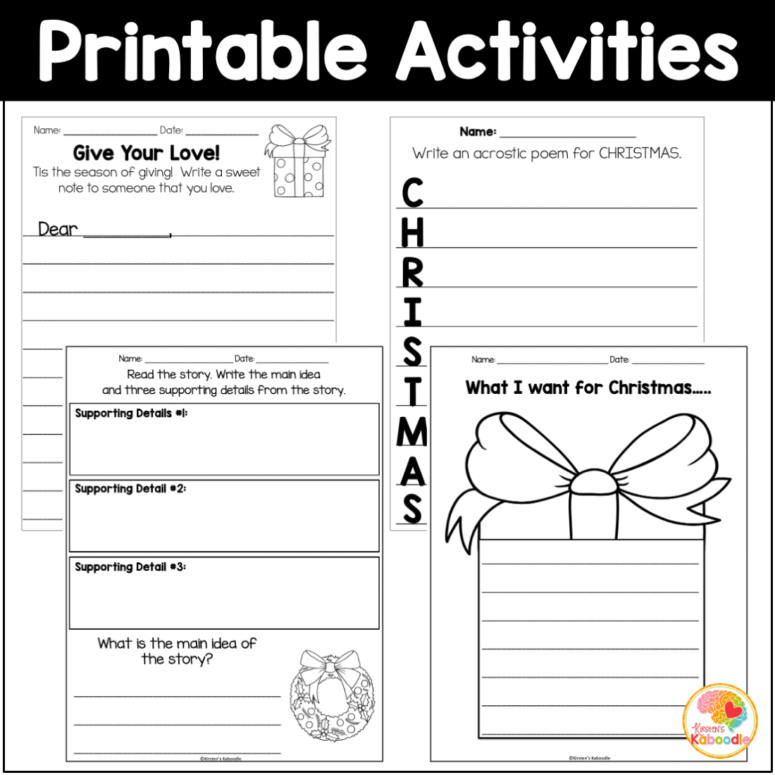Christmas Literacy Worksheets and Activities NO PREP | Made By Teachers Christmas Literacy Worksheets and Activities NO PREP | Made By Teachers