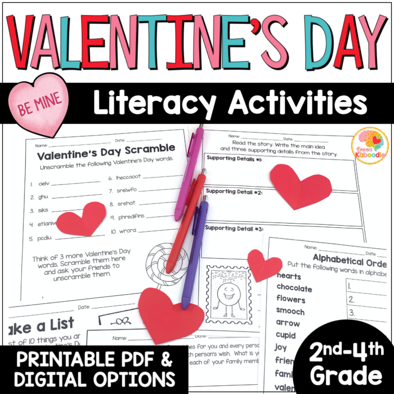 Valentine's Day Literacy Activities Worksheets | Made By Teachers