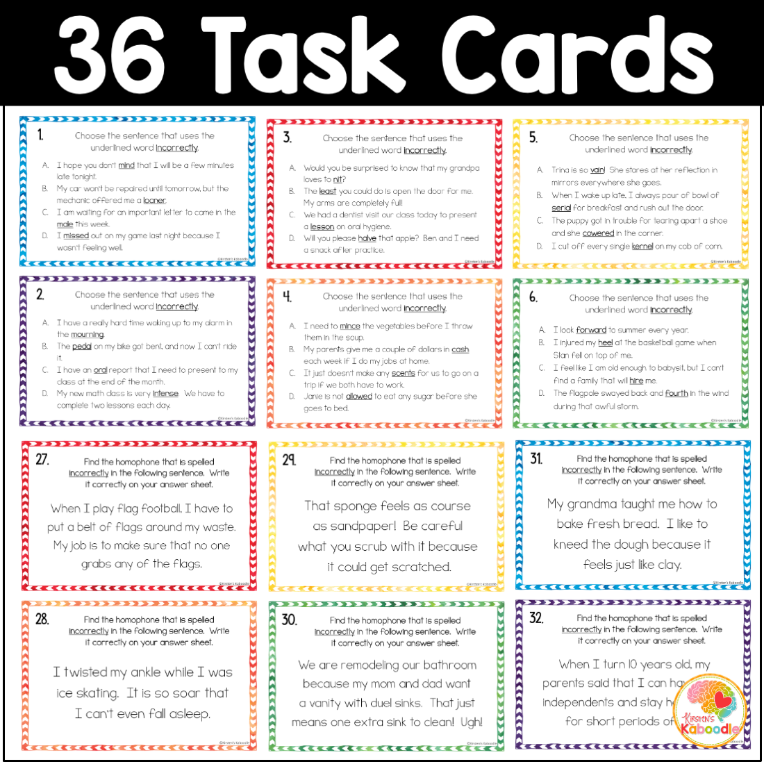 Homophones Activities, Task Cards, & Anchor Charts Mini Lesson | Made ...