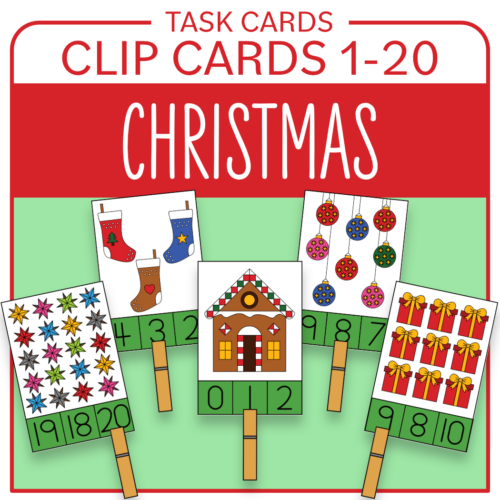 Christmas Math Activity - Count And Clip Cards - Counting to 20 Math ...