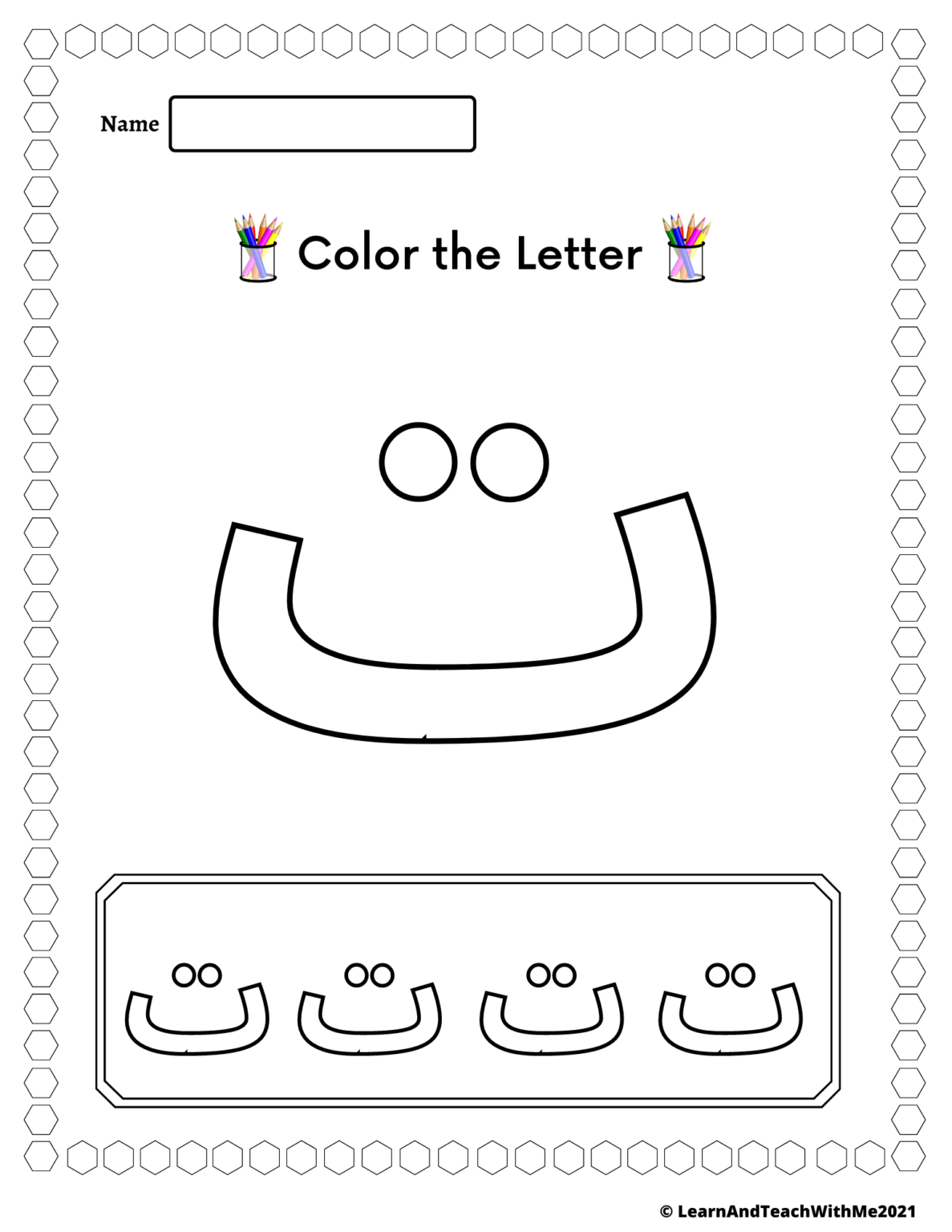 Arabic Letters Coloring Pages | Made By Teachers