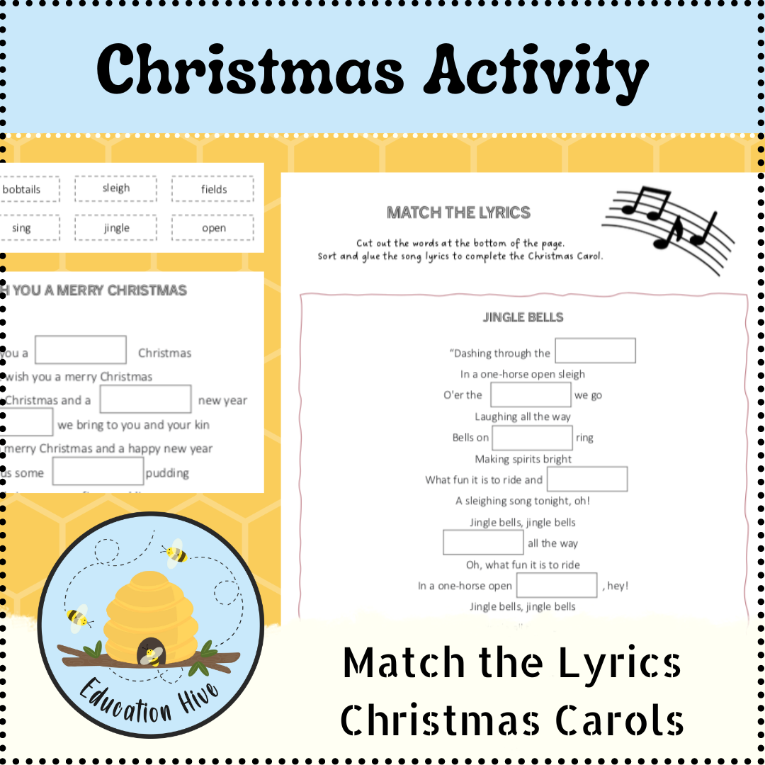 Christmas Activity: Match the Lyrics - No Prep | Made By Teachers