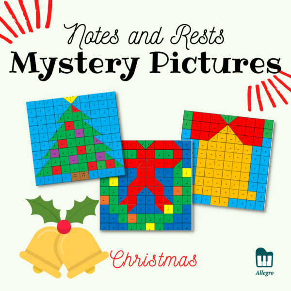 Notes and Rests - Mystery Pictures- Christmas coloring pages | Made By ...