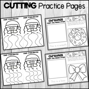 Christmas Fine Motor Skills Practice Activity | Cutting, Tracing, Q-Tip ...