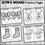 Christmas Fine Motor Skills Practice Activity | Cutting, Tracing, Q-Tip ...