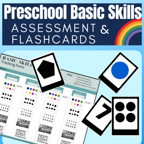 Editable Basic Skills Assessment and Flashcards Autism Pre-K ABLLS-R ...