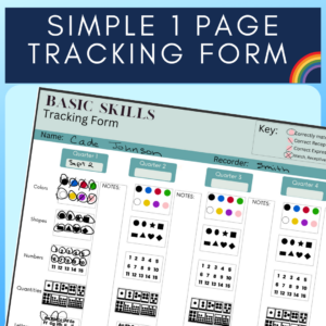 Basic Skill Assessment and Flashcards Colors Shapes Numbers ABLLS-R Q1 ...