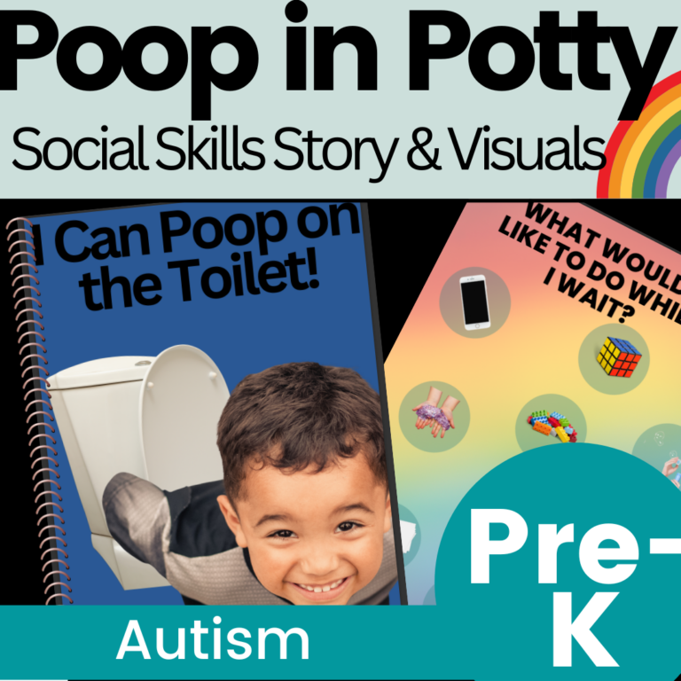 Poop Withholding Social Skills Story for Preschool Autism with Photos ...
