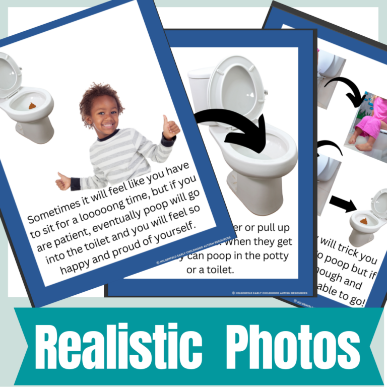 Poop Withholding Social Skills Story for Preschool Autism with Photos ...