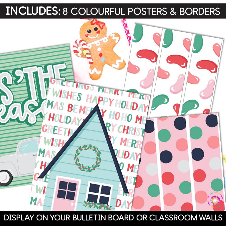 Festive Christmas Classroom Posters | Editable | Holiday Bulletin Board ...