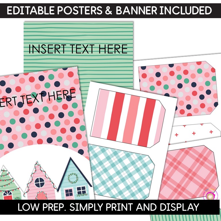 Festive Christmas Classroom Posters | Editable | Holiday Bulletin Board ...