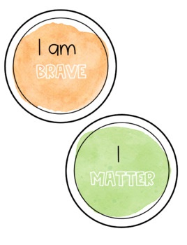 Positive Affirmation Station: Watercolor SEL Affirmattions | Made By ...