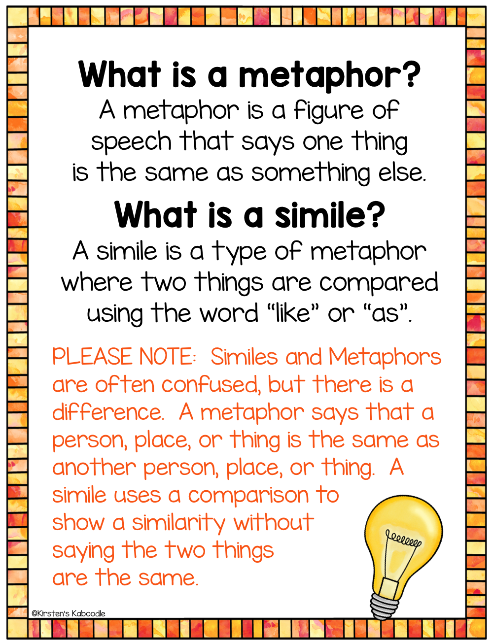 FREE Figurative Language Bell Ringer Warm-Ups | Made By Teachers