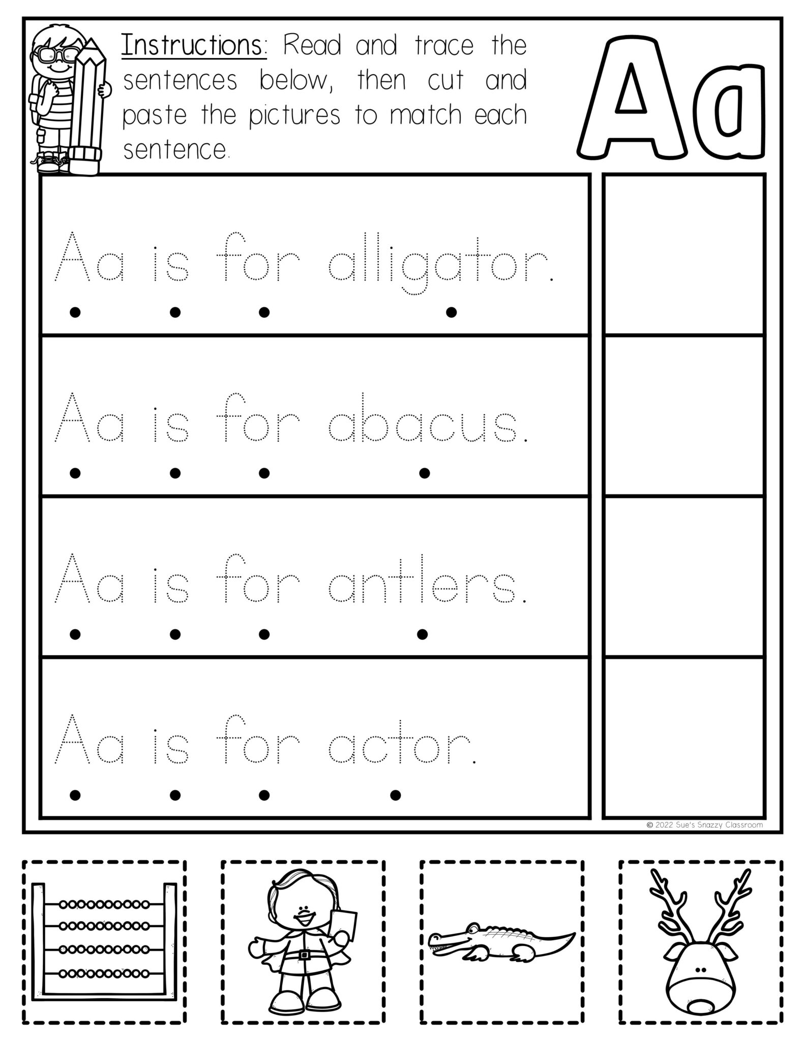 Alphabet Sentences and Fluency - ABC Letter Reading & Writing Practice ...