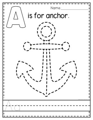 Alphabet Picture and Letter Tracing Practice Pages - Fine Motor Skills ...