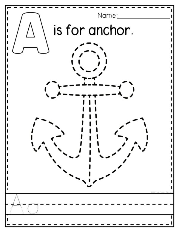 Alphabet Picture and Letter Tracing Practice Pages - Fine Motor Skills ...