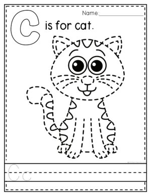 Alphabet Picture and Letter Tracing Practice Pages - Fine Motor Skills ...