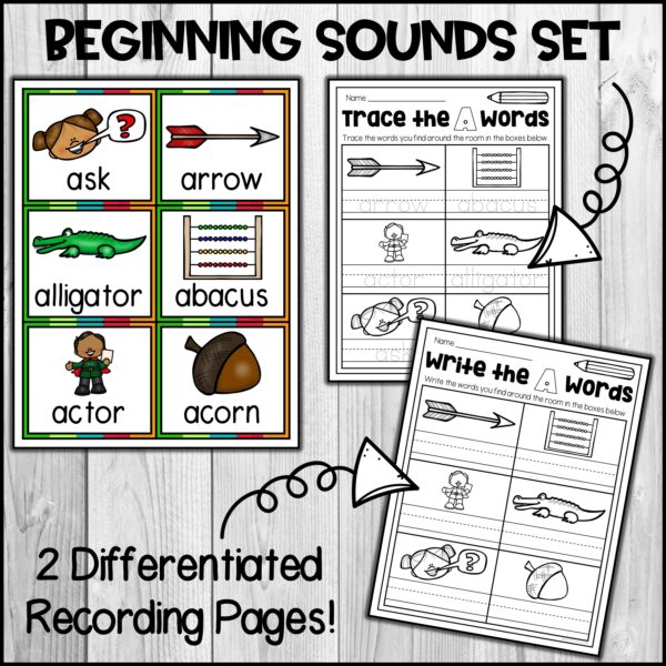 Alphabet Write the Room | Beginning Letter Sounds | ABC Phonics Center ...