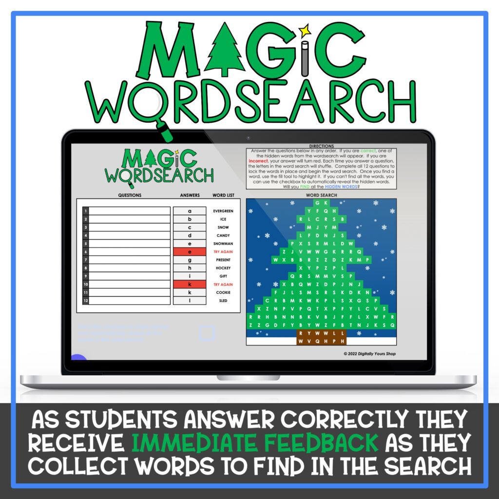 Commission Christmas - Holiday Digital Self-Checking Activity | Made By ...