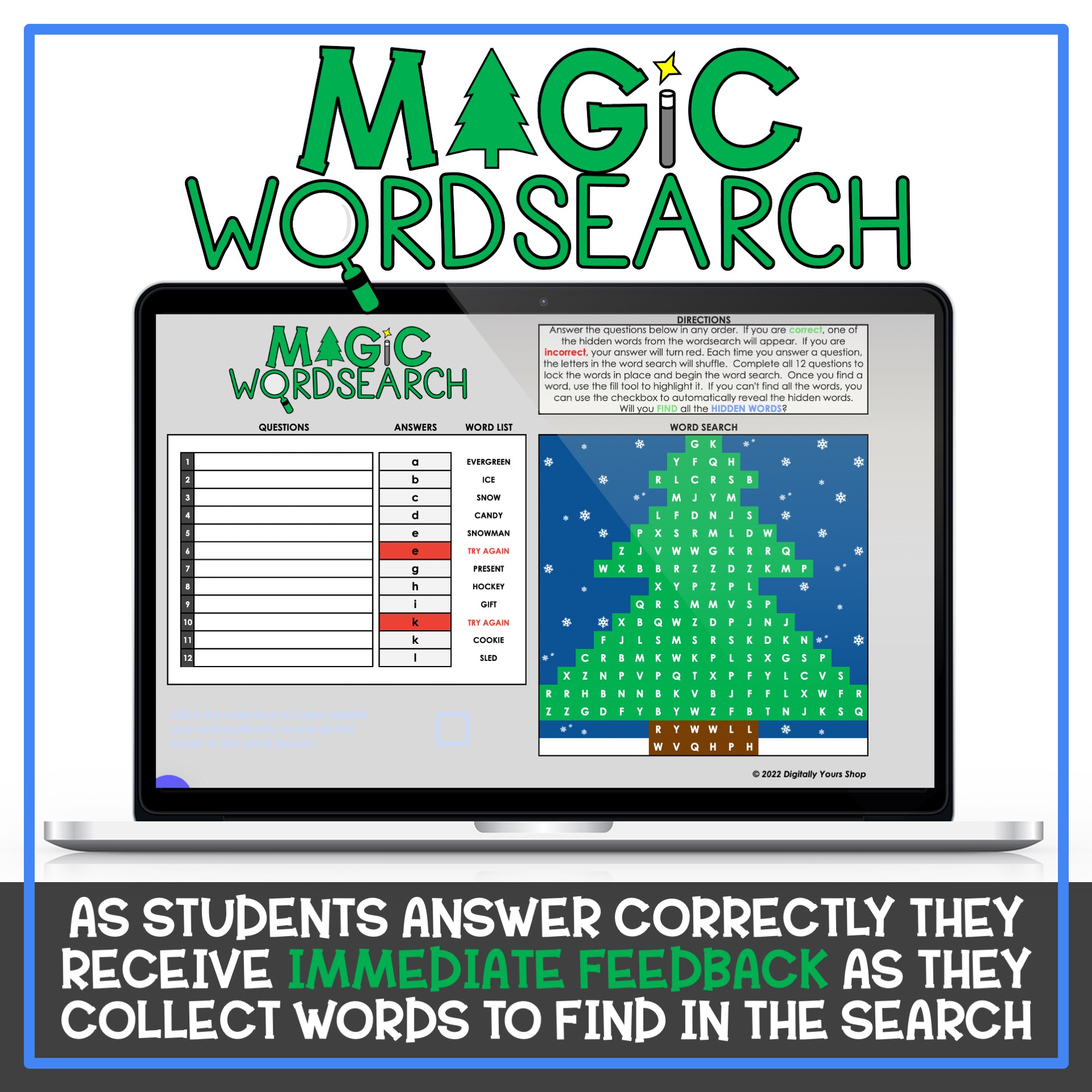 Commission Christmas - Holiday Digital Self-Checking Activity | Made By ...