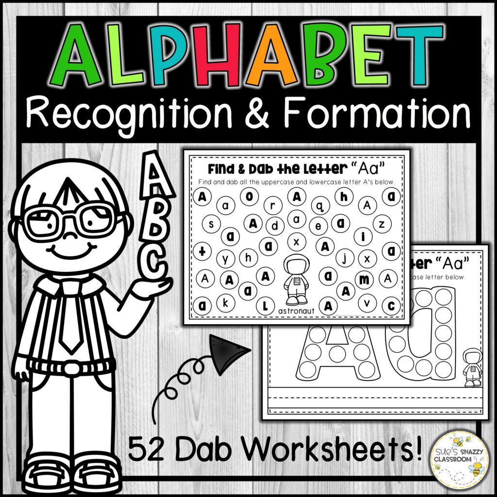 Letter Recognition and Formation | Alphabet Dab Worksheets | Phonics ...