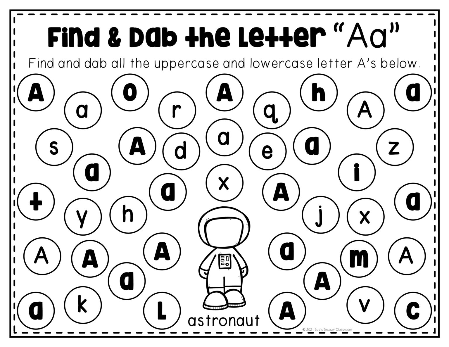 Letter Recognition and Formation | Alphabet Dab Worksheets | Phonics ...