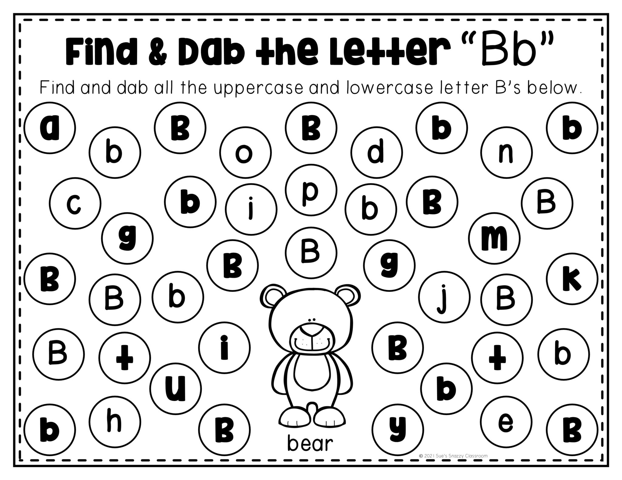 Letter Recognition and Formation | Alphabet Dab Worksheets | Phonics ...