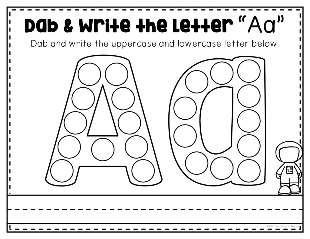 Letter Recognition and Formation | Alphabet Dab Worksheets | Phonics ...