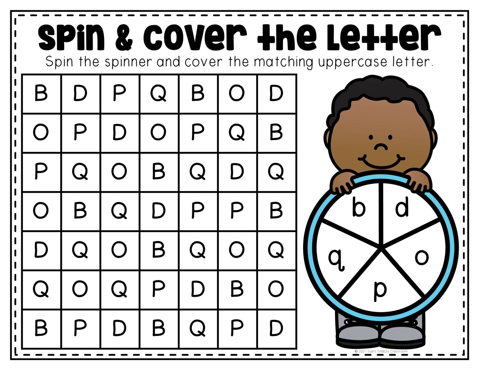 Alphabet Spin and Cover Games | Upper and Lowercase Letter Recognition ...