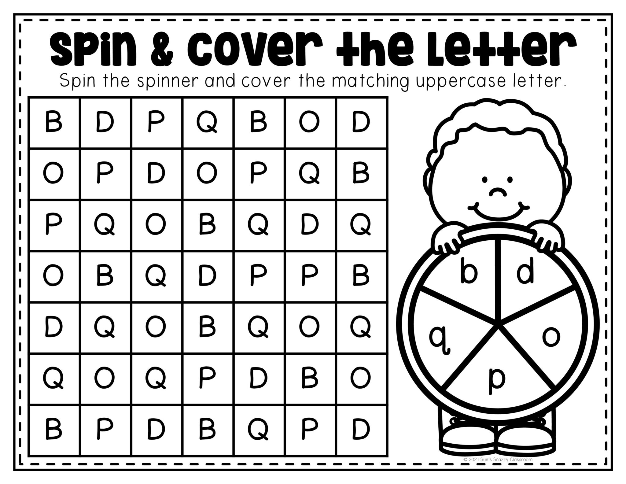 Alphabet Spin and Cover Games | Upper and Lowercase Letter Recognition ...