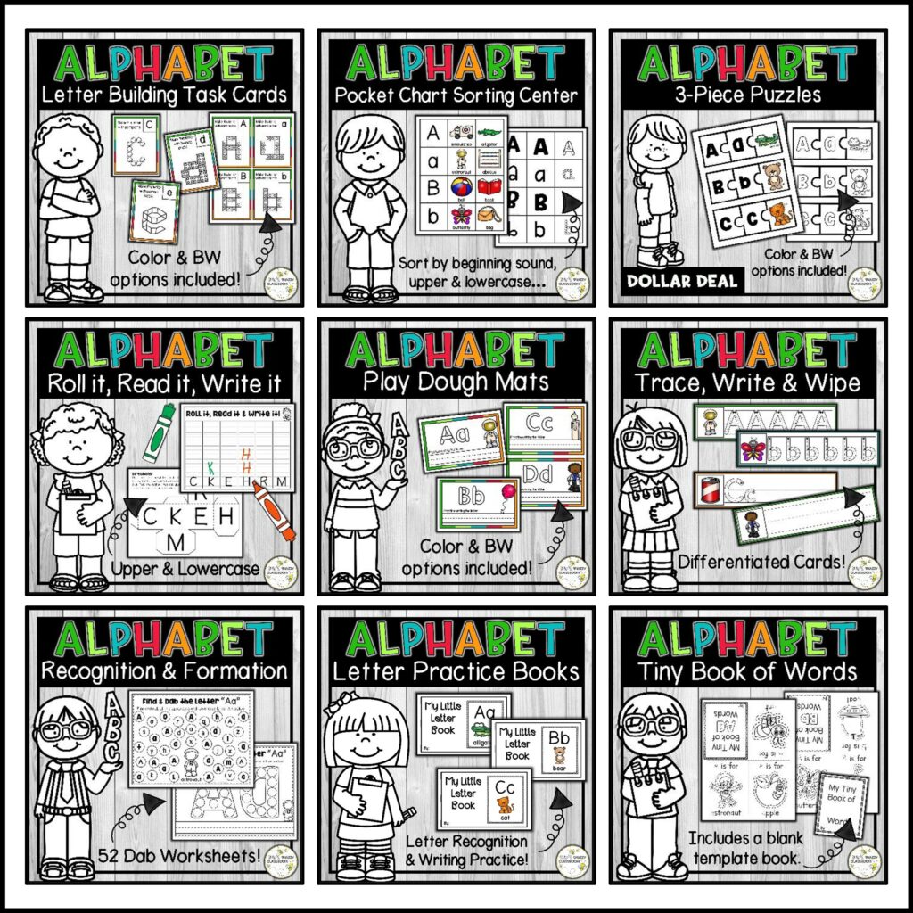 Alphabet Activities Bundle 1 | Letter Practice, Recognition and ...