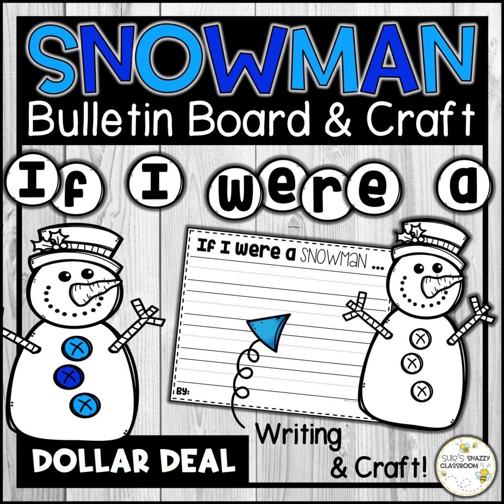 Winter Snowman Bulletin Board, Craft and Writing Activity DOLLAR DEAL ...
