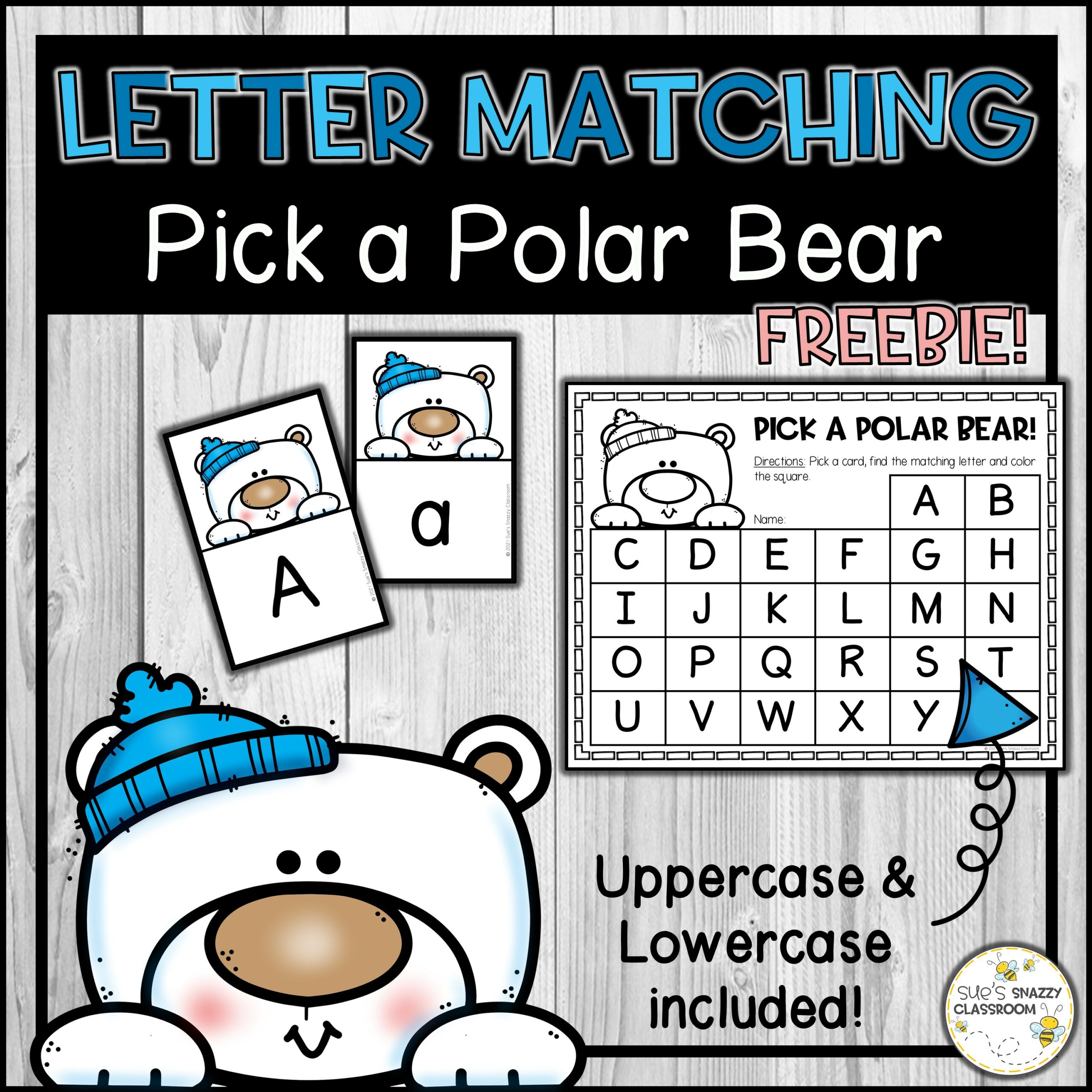 Pick a Polar Bear | Letter Matching and Letter Recognition Activity ...