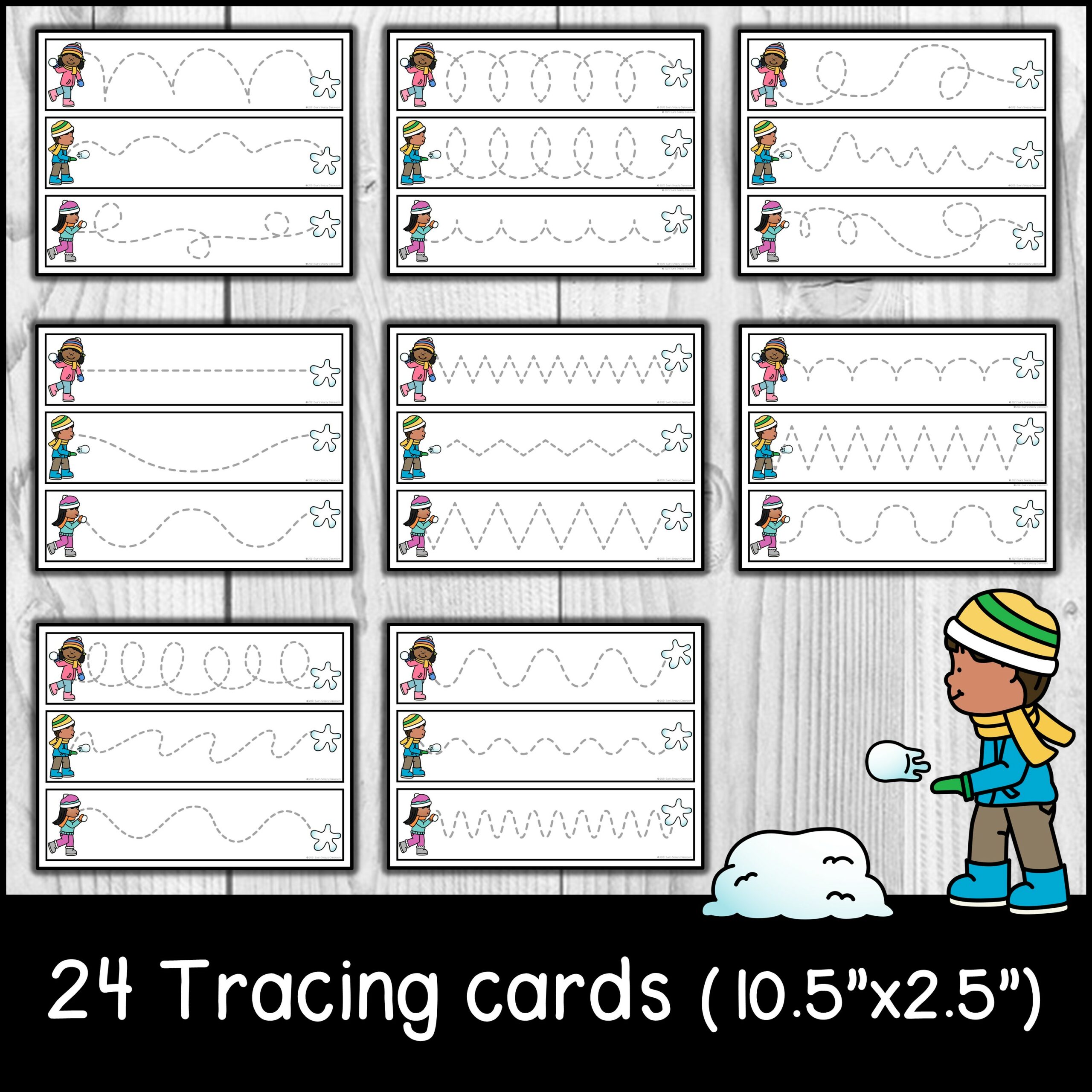 Winter Pre-Writing Line Tracing Practice | Fine Motor Skills Activity ...