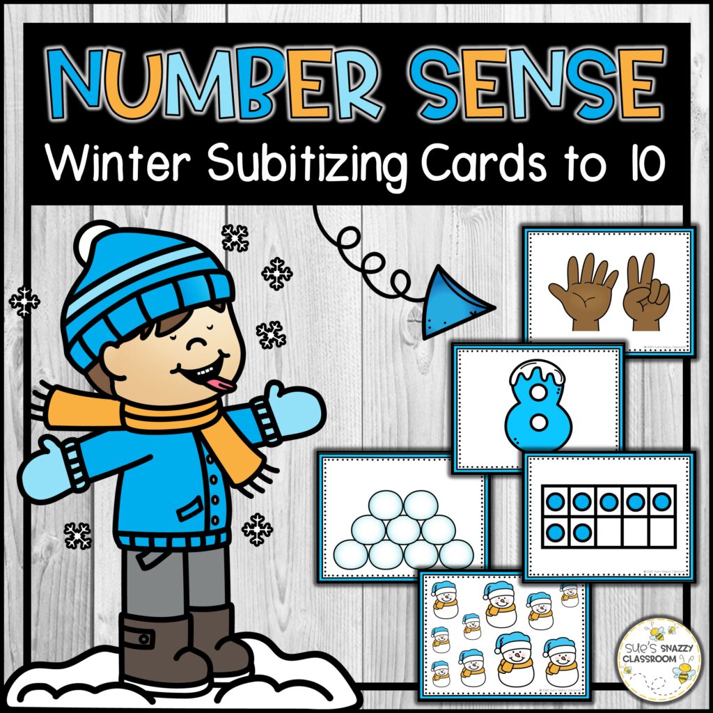 Winter Subitizing Cards to 10 | Number Sense Practice Flashcards | Made ...
