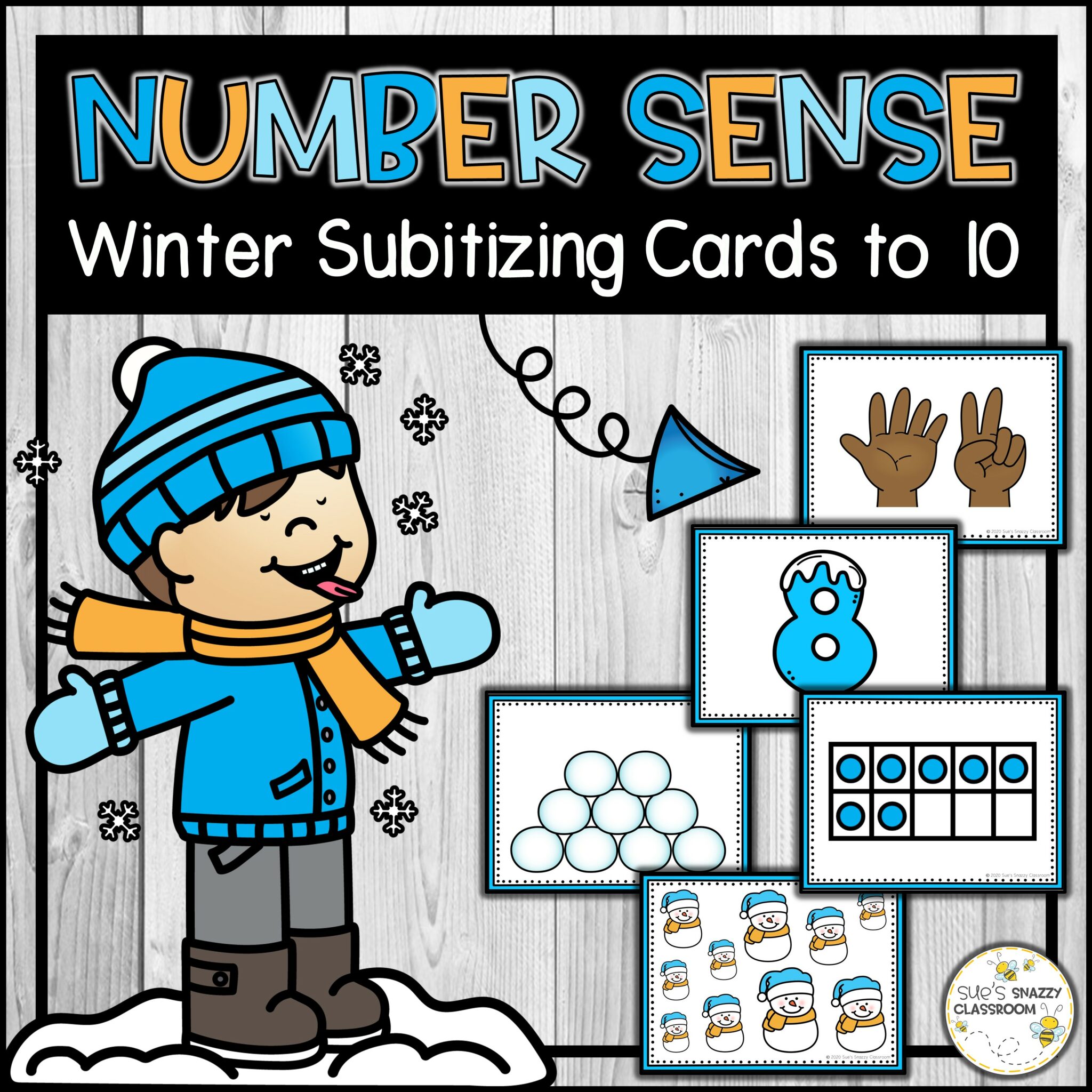 Winter Subitizing Cards to 10 | Number Sense Practice Flashcards | Made ...