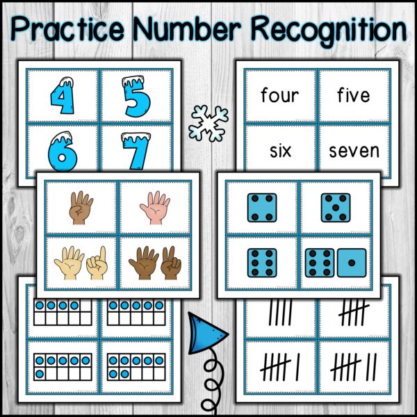 Winter Subitizing Cards to 10 | Number Sense Practice Flashcards | Made ...