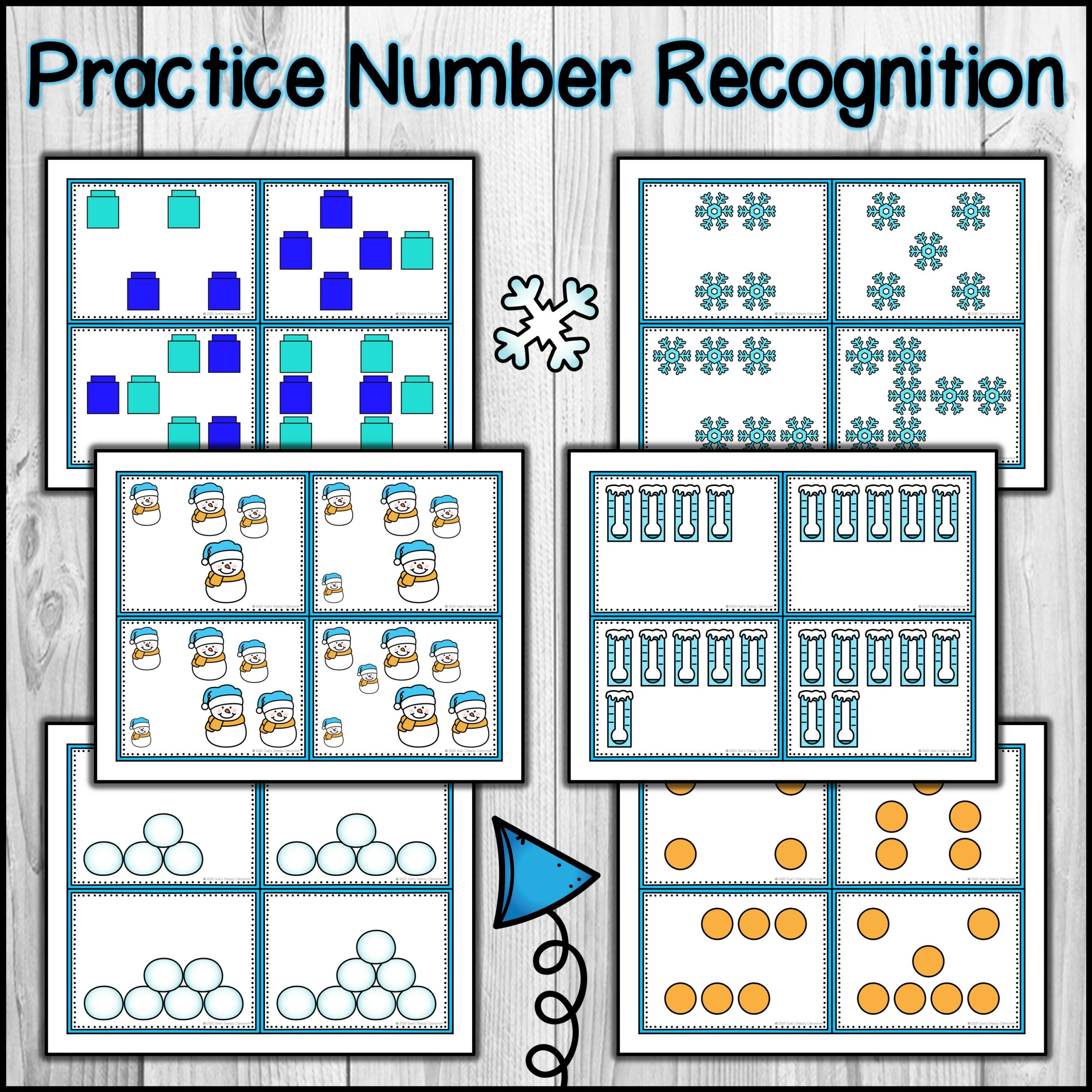 Winter Subitizing Cards to 10 | Number Sense Practice Flashcards | Made ...