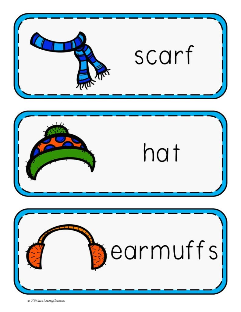 Winter Word Wall Cards | Writing Center Flashcards | Made By Teachers