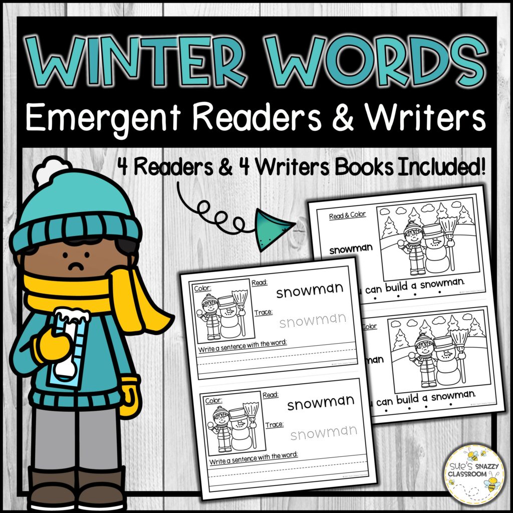 Winter Words Books | Emergent Readers and Writing Activities | Made By ...