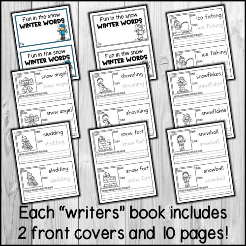 Winter Words Books | Emergent Readers and Writing Activities | Made By ...