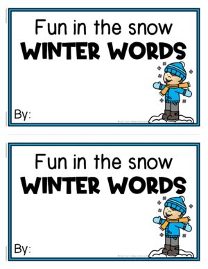 Winter Words Books | Emergent Readers and Writing Activities | Made By ...