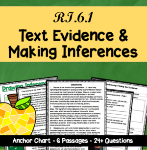 RI.6.1: Text Evidence & Making Inferences | Made By Teachers
