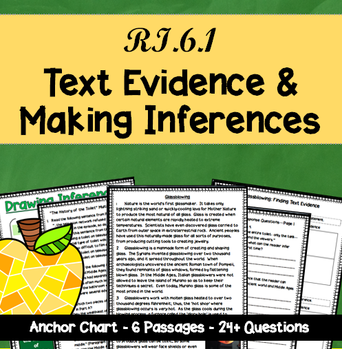 RI.6.1: Text Evidence & Making Inferences | Made By Teachers