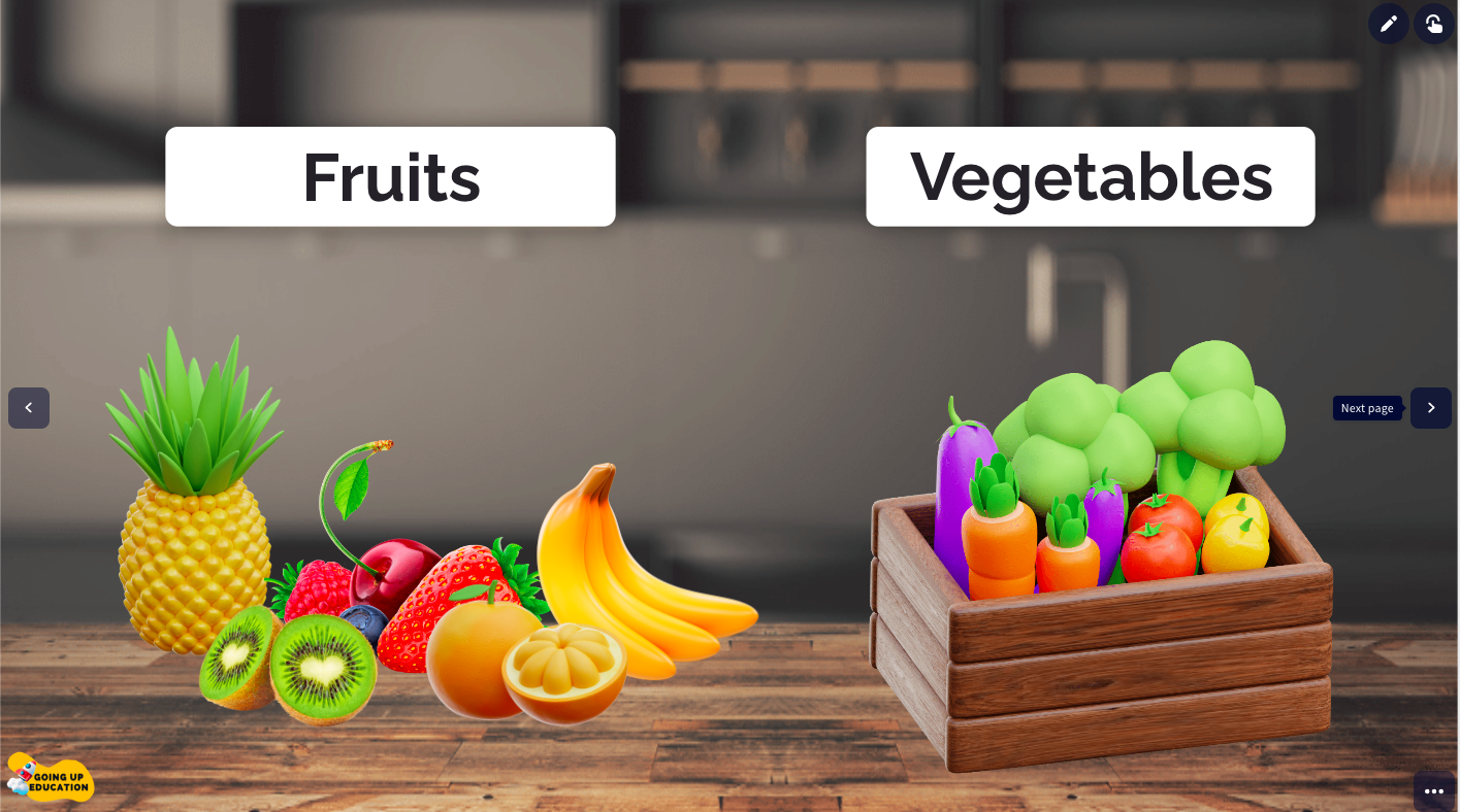 ESL Curriculum - Level 1 Unit 8 Lesson 1 - Fruits & Vegetables | Made ...