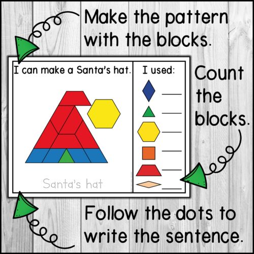 Christmas Pattern Block Mats | Math Center | Shape Activity | Made By ...